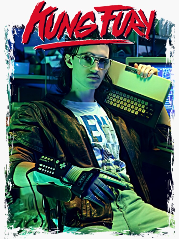 "Kung Fury Hackerman " Sticker for Sale by Imponte3LC | Redbubble