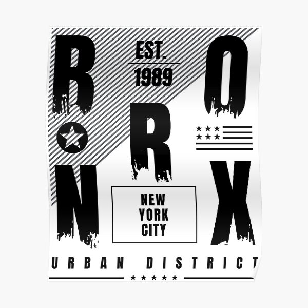 "Bronx - New York City America Best Places Urban District" Poster for ...