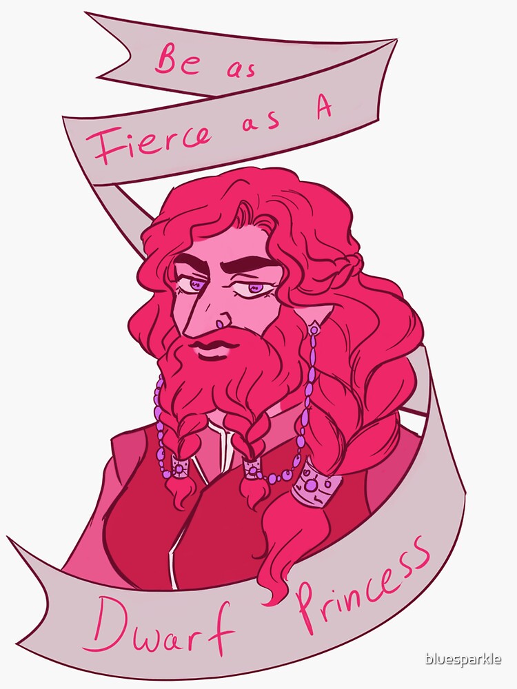 "Dwarf Princess" Sticker for Sale by bluesparkle | Redbubble