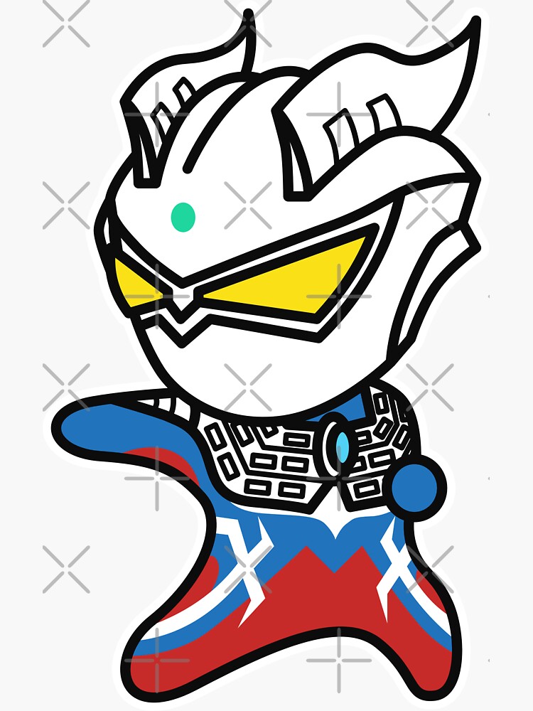 "Ultraman Zero Chibi Style Kawaii" Sticker for Sale by mattzwug-draws ...