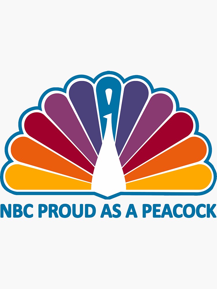 "70s NBC Proud As A Peacock Vintage Large" Sticker by MiloaOsteli ...