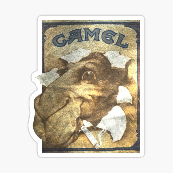 "80s Camel Cigarettes Clasic Vintage Joe Camel" Sticker for Sale by ...