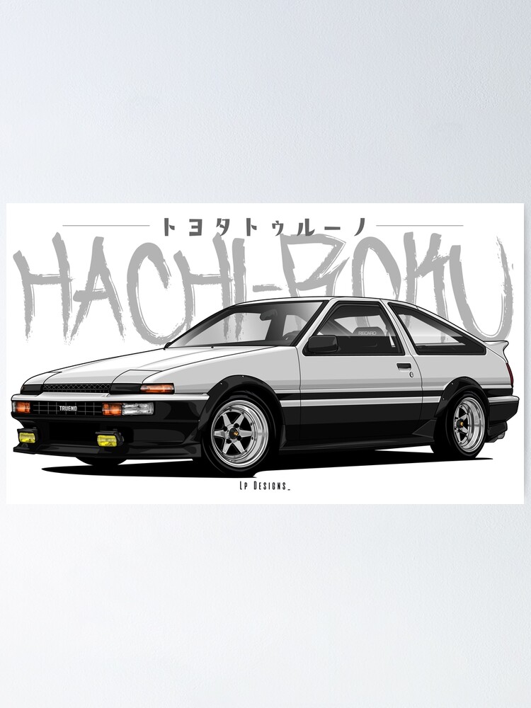 "Corolla Ae86 Thunder (Hachi-Roku)" Poster for Sale by lpdesigns1 ...
