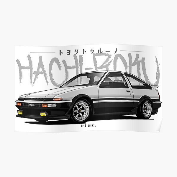 "Corolla Ae86 Thunder (Hachi-Roku)" Poster for Sale by lpdesigns1 ...
