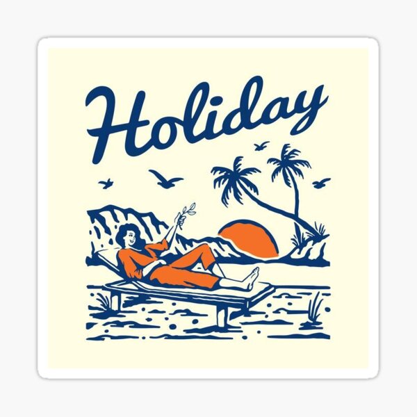 "Beach illustration" Sticker by cozycharlotte | Redbubble