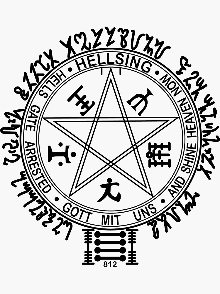 "hellsing crest" Sticker for Sale by haroldd | Redbubble