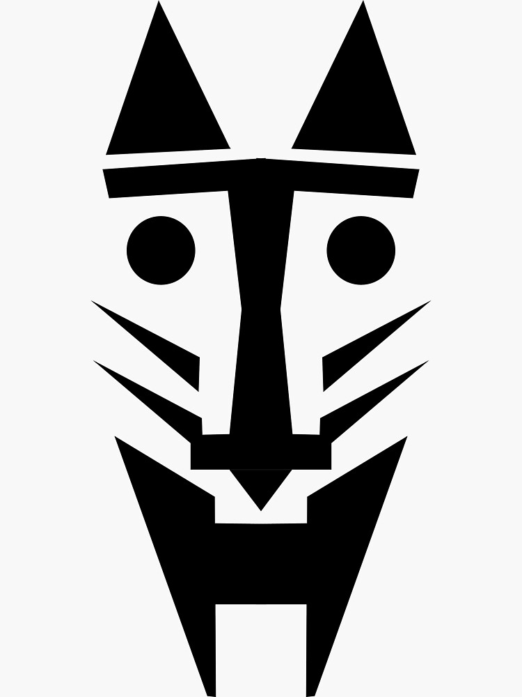 "Cat Mask" Sticker by robcolvinart | Redbubble