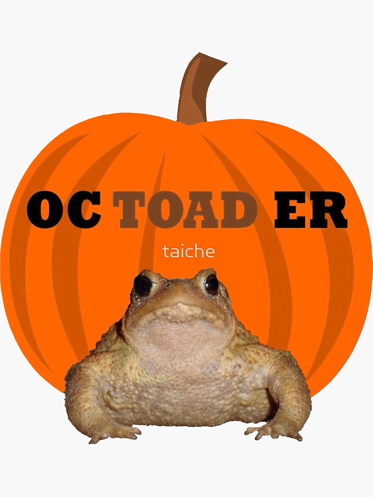 "Octoader Halloween Herp Derp Cute Toad Vector" Sticker for Sale by ...