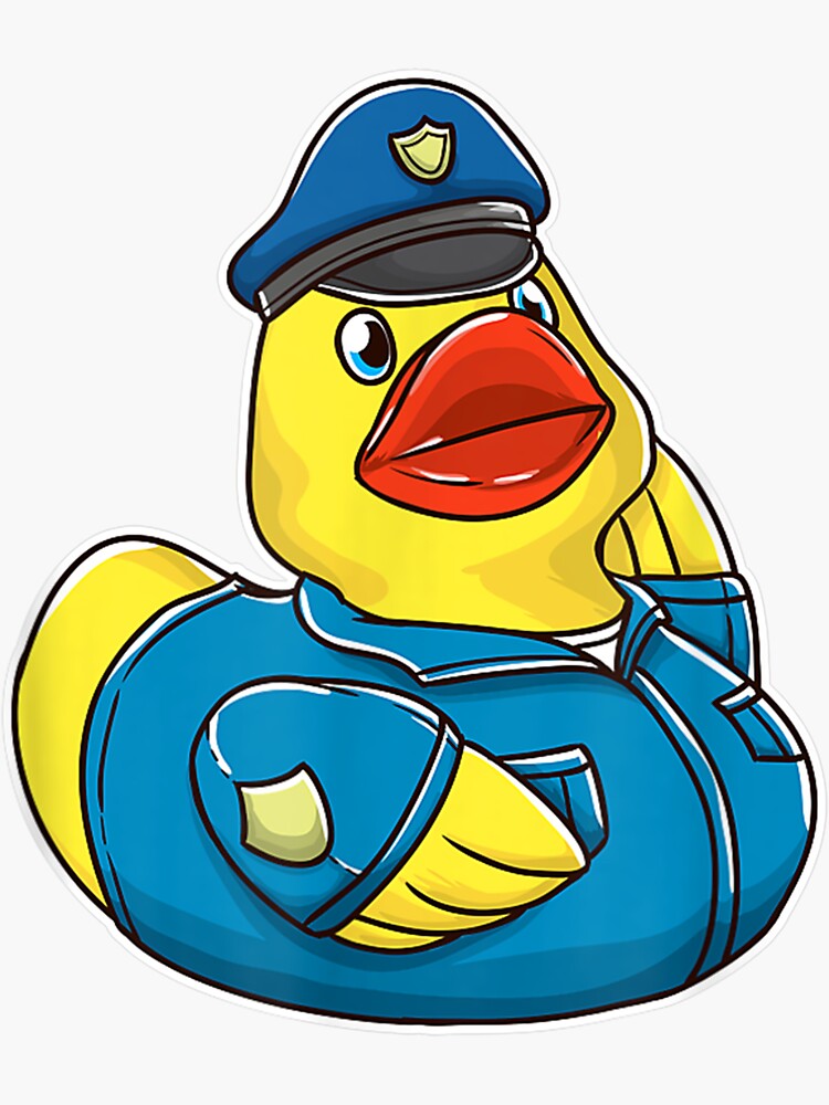 " Rubber Duck Police Officer" Sticker for Sale by paudels | Redbubble