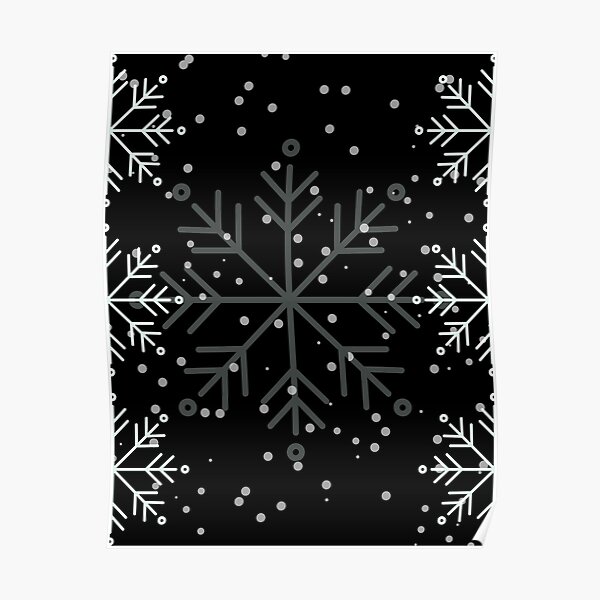 "snow flakes " Poster for Sale by ahmedmohsen0 | Redbubble