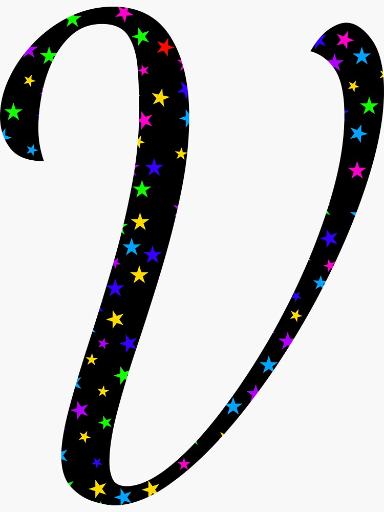 "Letter V Stars Monogram" Sticker for Sale by TheMonogramShop | Redbubble