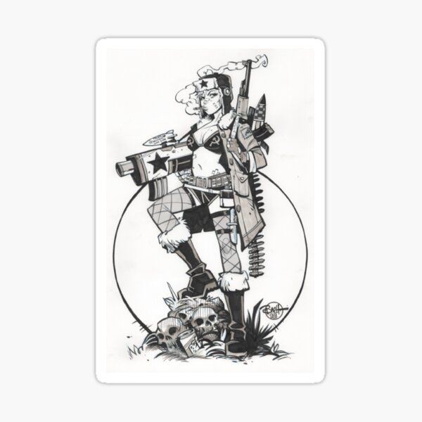 "Tank Girl graphic" Sticker for Sale by BadBiz | Redbubble