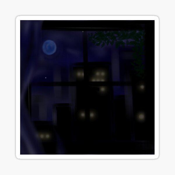 "Night window" Sticker for Sale by stayartsy07 | Redbubble