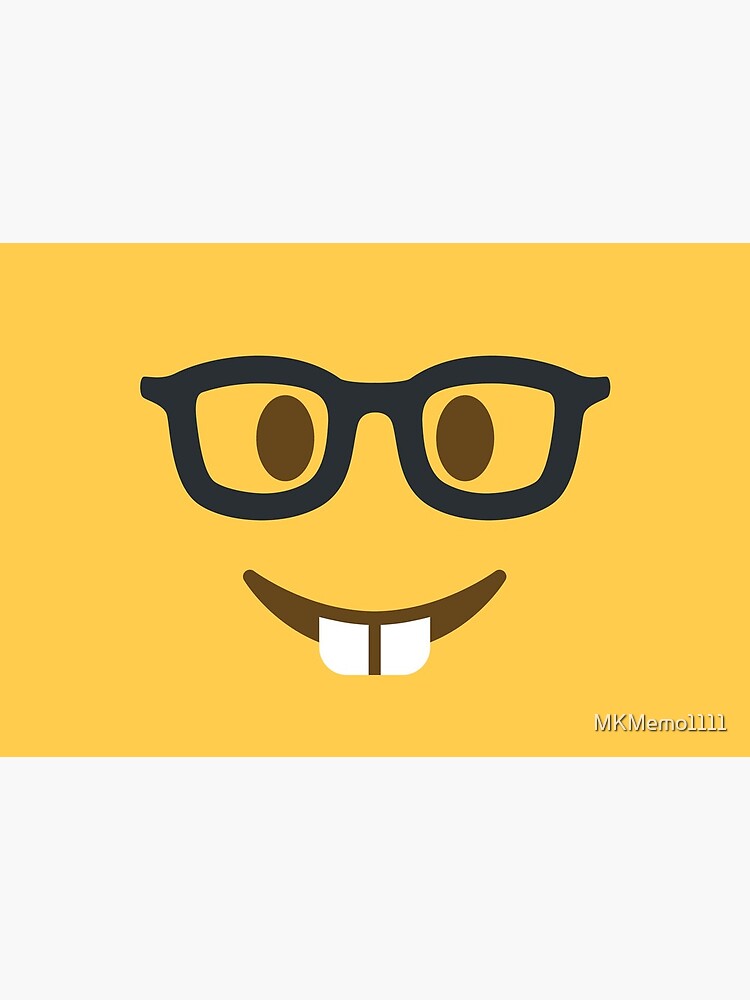 "Nerd Emoji Buck Teeth Nerdy face Glasses Emoji Face Costume Gift" Mask ...