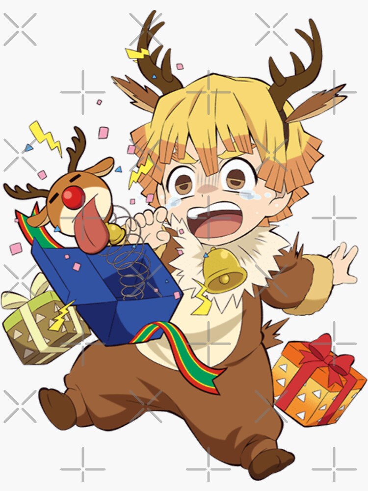 "Cute Chibi Agatsuma Zenitsu" Sticker by Cupart | Redbubble