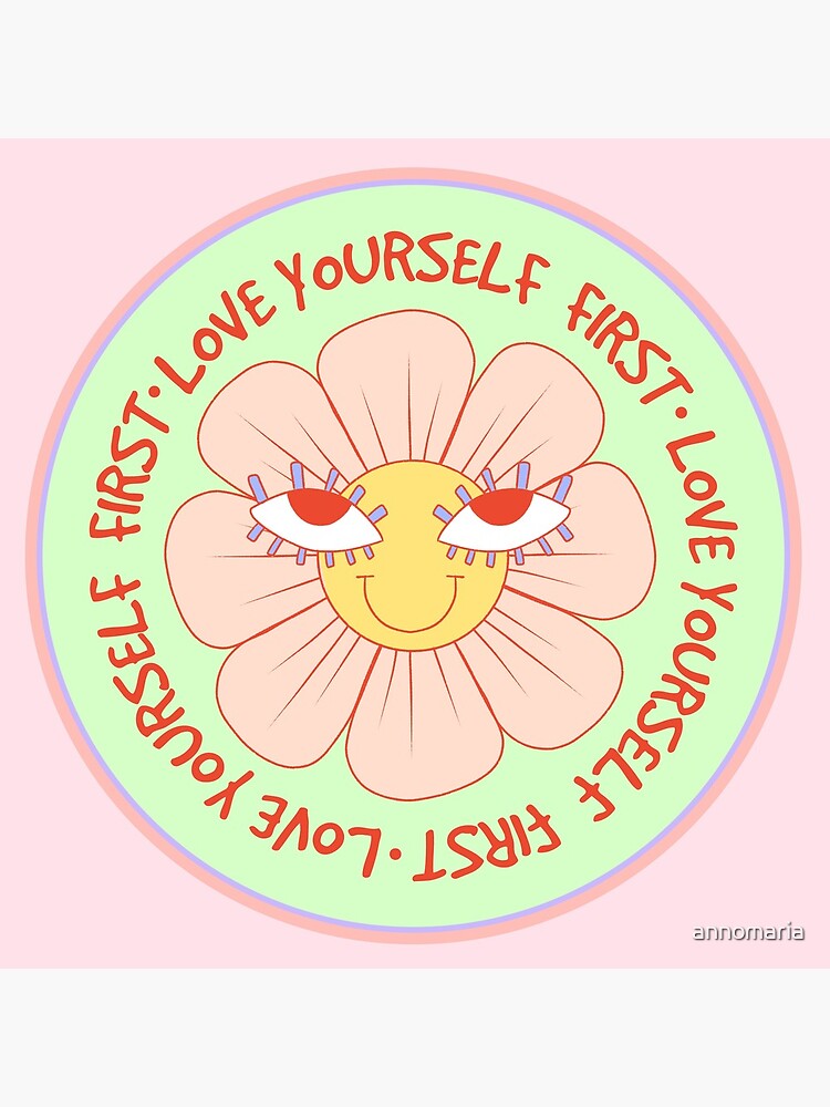 "love yourself first - short motivational quotes - aesthetic stickers ...