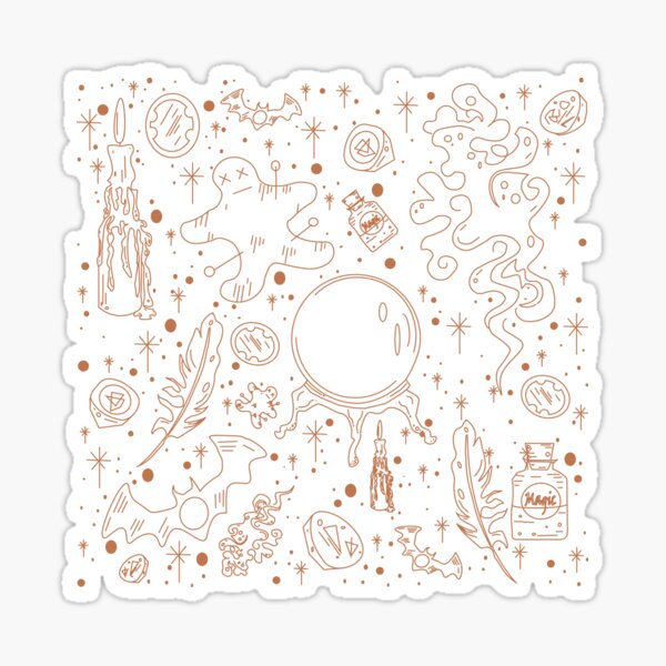 "'magic!' line art Design" Sticker for Sale by PetitePensee | Redbubble