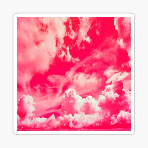 "Clear Red Clouds" Sticker by Cerihudson | Redbubble