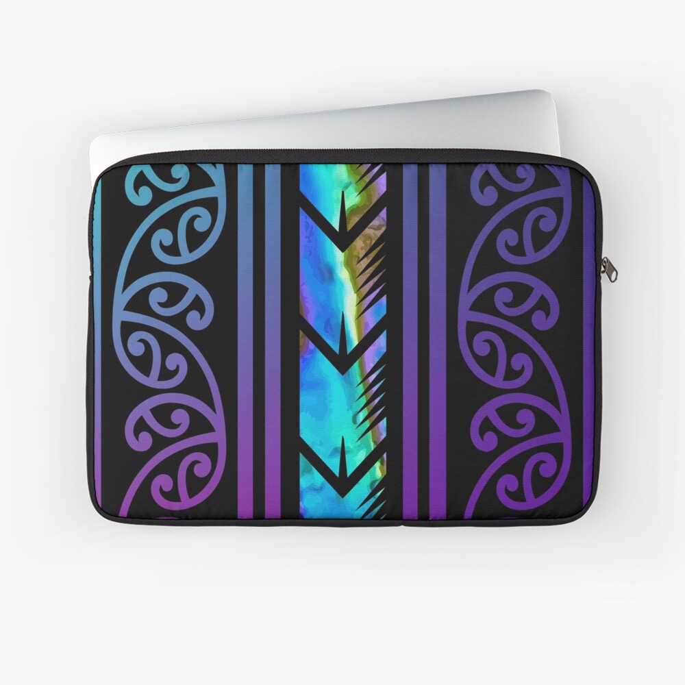 "Purple Māori Design with Inlayed Paua Shell // New Zealand" Art Print ...