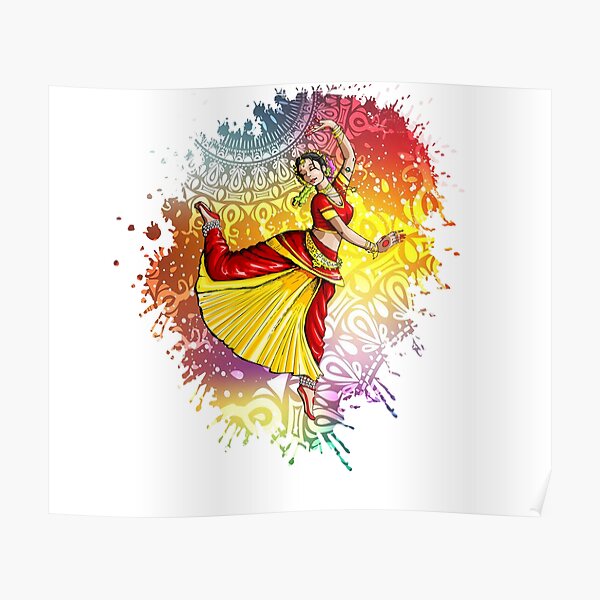 "Bharatanatyam Indian Classical Dance Art" Poster for Sale by ...