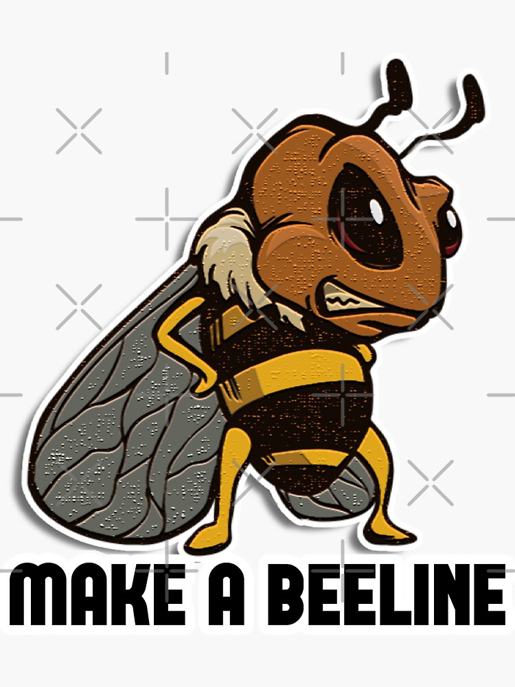 "Take a beeline " Sticker for Sale by ZaidGhanim | Redbubble