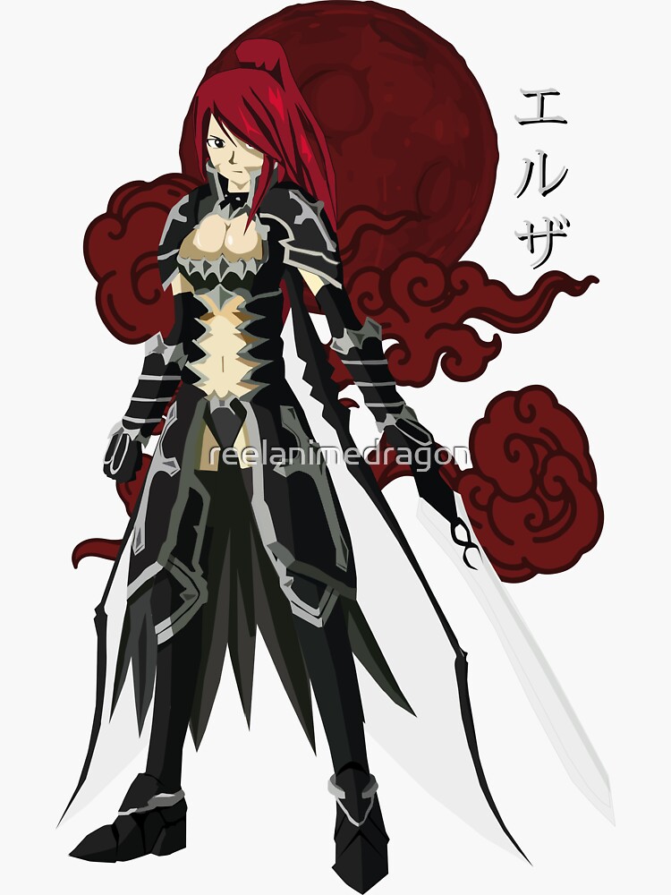 "Erza Scarlet Black Wing - Fairy Tail" Sticker for Sale by ...