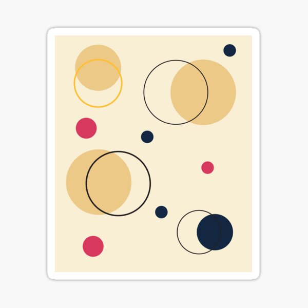 "Geometric Shapes Abstract Modern" Sticker by ARANDAS | Redbubble