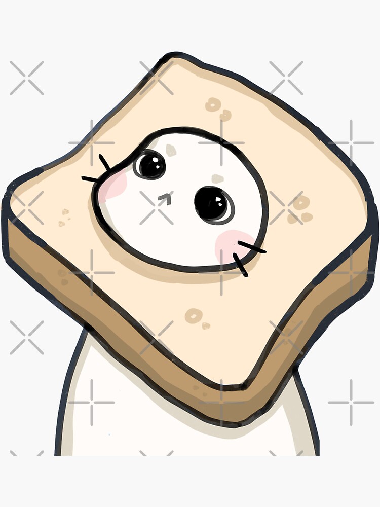 "Bread cat" Sticker by yrusoquiet | Redbubble
