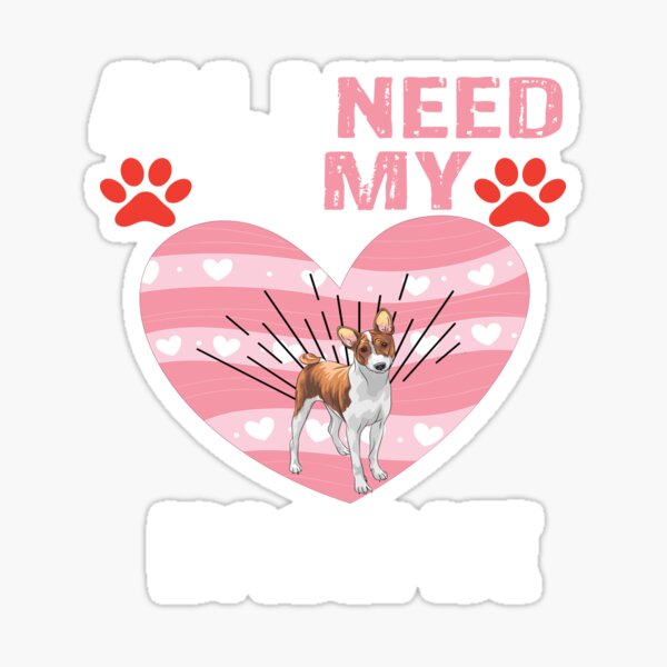 "All I need is my basenji Funny Basenji" Sticker for Sale by patroart ...
