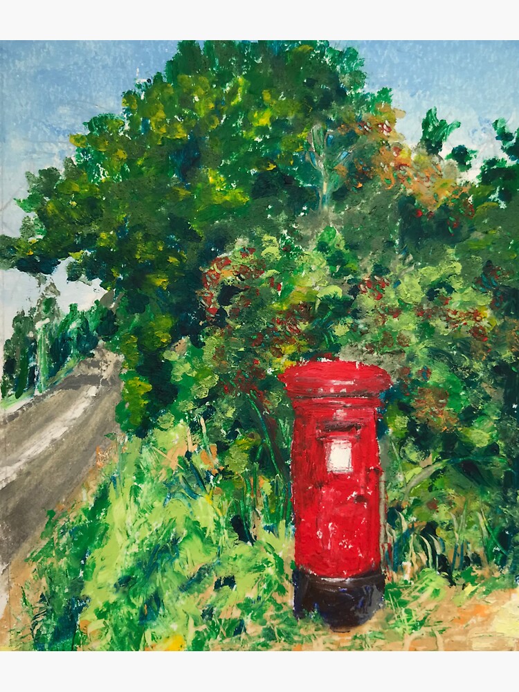 "Red letterbox" Sticker for Sale by DucatiCatArt | Redbubble