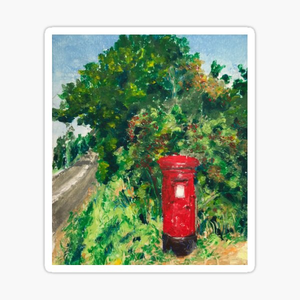 "Red letterbox" Sticker for Sale by DucatiCatArt | Redbubble