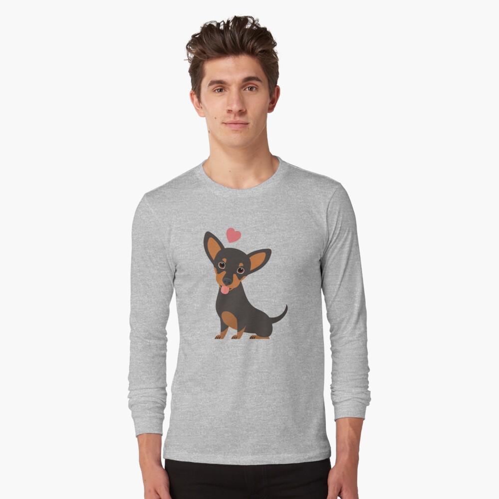 "LOVE Black and Tan Chiweenie dachshund chihuahua mix" Sticker for Sale ...
