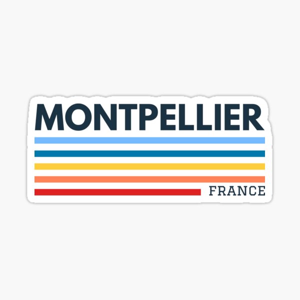 "Montpellier France" Sticker for Sale by europelines | Redbubble