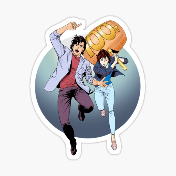 "City Hunter alias Nicky Larson 100 tonnes " Sticker for Sale by ...