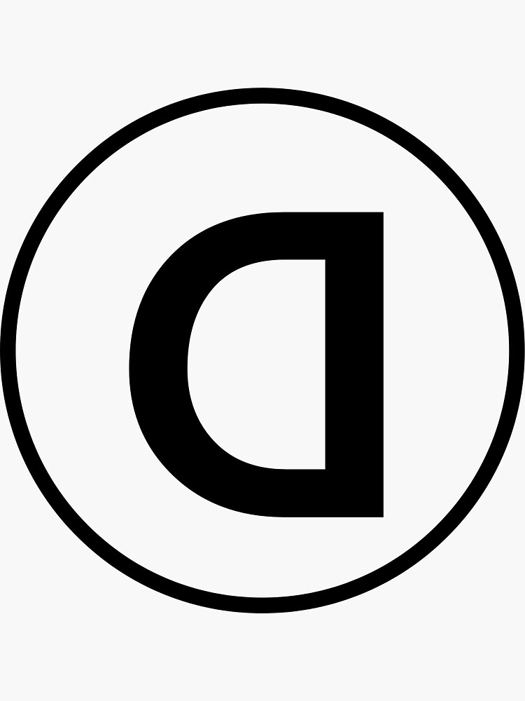 "Backward letter D Design" Sticker for Sale by Arketa | Redbubble