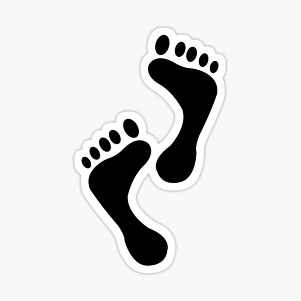 "Foot Print " Sticker for Sale by bikeparts | Redbubble