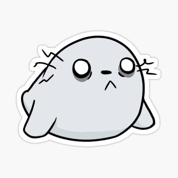 "Scared Seal" Sticker for Sale by squarestingray | Redbubble