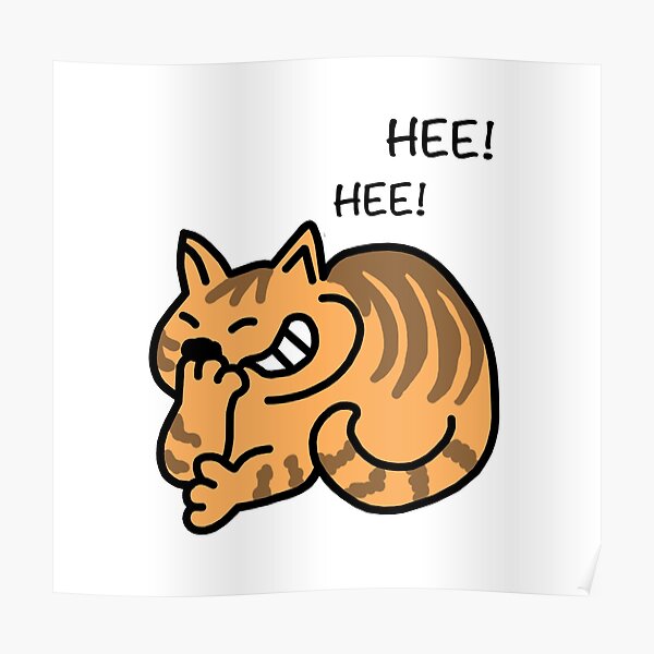 "Sniggering Cat" Poster for Sale by Scatthecat | Redbubble