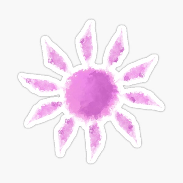 "Brushed Watercolor Painted Sun Pink Color" Sticker for Sale by ...