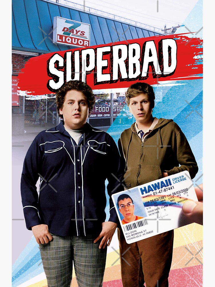 "Superbad" Sticker for Sale by posterdise | Redbubble