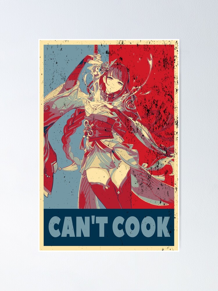 "Raiden Shogun Baal Ei Genshin Impact Can't Cook - Distressed Vintage ...