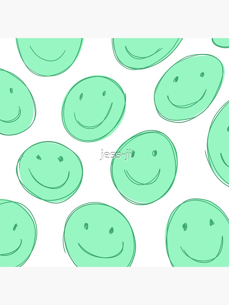"Distorted Smiley Green" Sticker for Sale by jess-ji | Redbubble