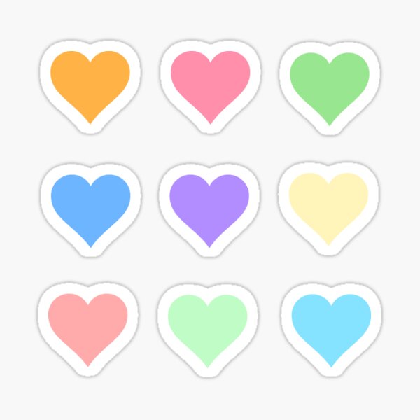 "Pastel Love Hearts Sticker Pack " Sticker for Sale by MysticMagpie ...