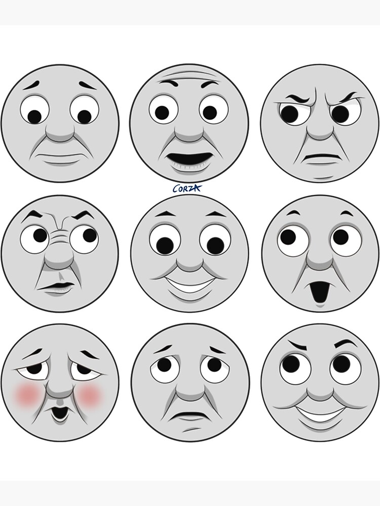 "The Many Faces of Thomas (full faces) " Poster for Sale by ...