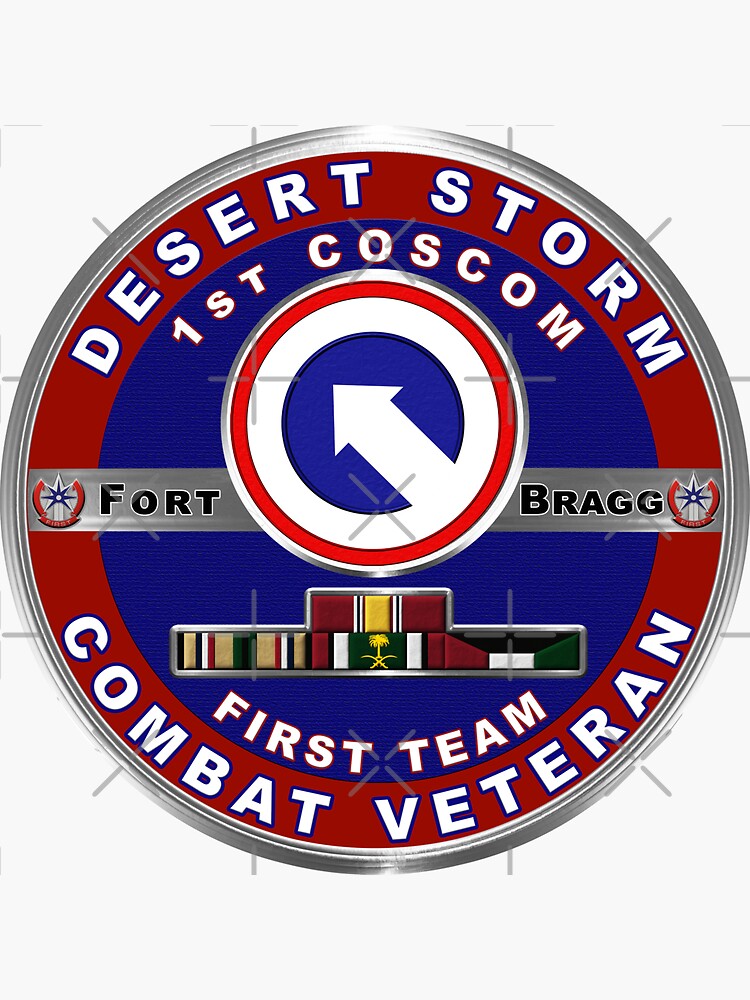 "1st Corps Support Command Desert Storm COSCOM Veteran" Sticker for ...