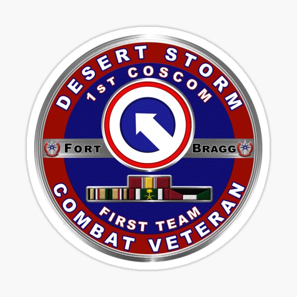 "1st Corps Support Command Desert Storm COSCOM Veteran" Sticker for ...