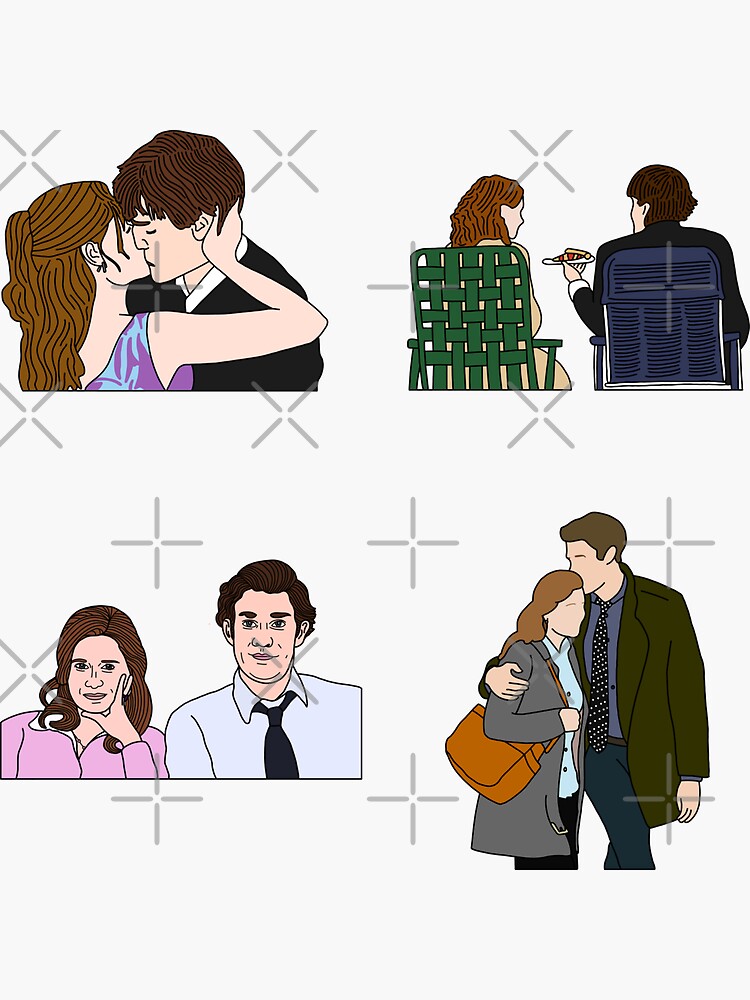 "Jim and Pam Best Moments Pack" Sticker for Sale by EclipseInFlames ...