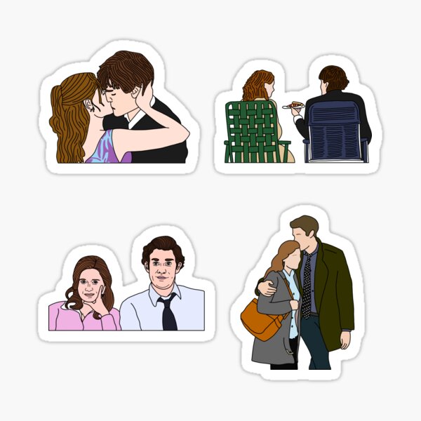 "Jim and Pam Best Moments Pack" Sticker for Sale by EclipseInFlames ...
