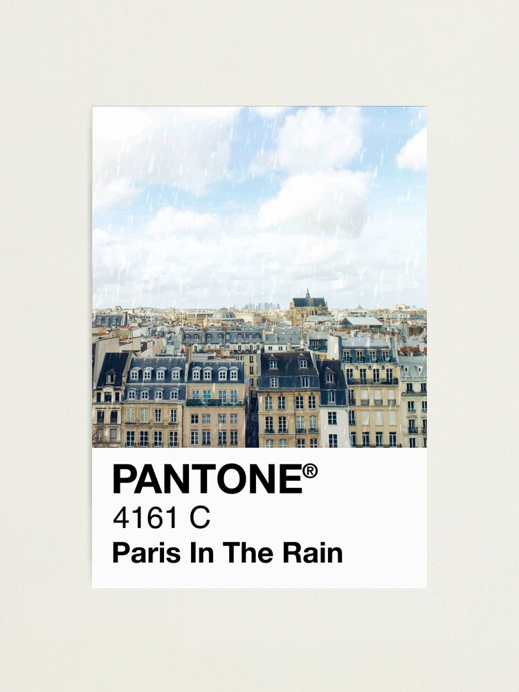 "Pantone Paris In The Rain with Black Background" Photographic Print ...