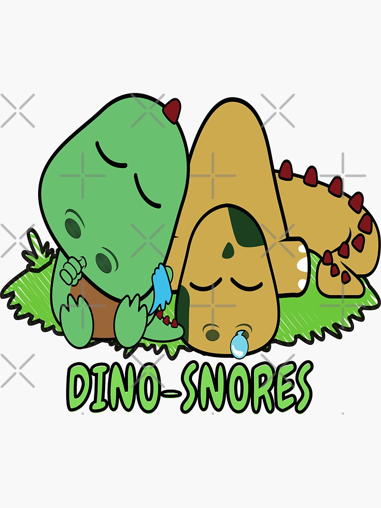 "Dinosnores- Sleeping Dinosaurs" Sticker for Sale by goodguy53 | Redbubble